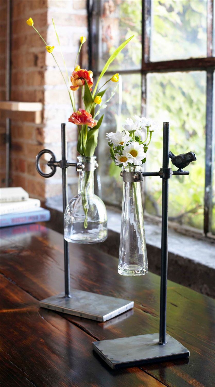 Melrose International Hanging Bud Vase with Metal Stand Set of 2 | Cabela's
